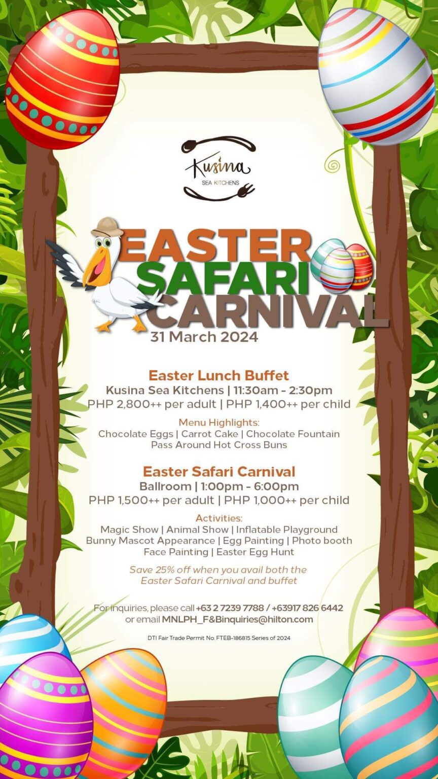 A fun-filled Safari Adventure awaits at Hilton Manila’s Easter Safari ...